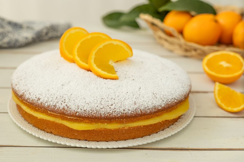 Torta con crema all'arancia senza uova - Ricetta Fatto in casa da Benedetta
