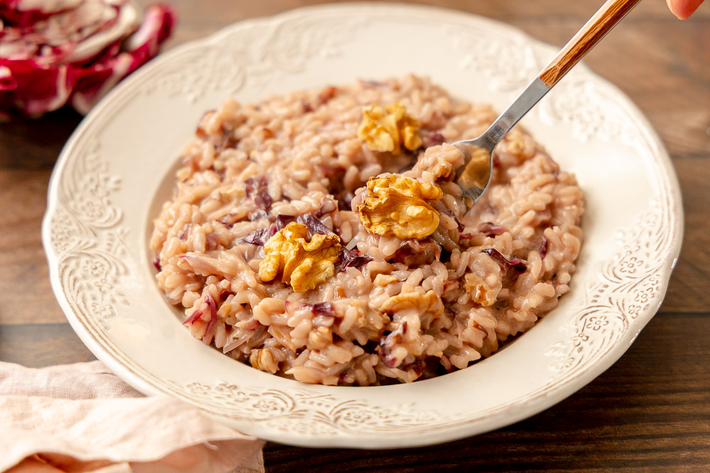 Risotto radicchio e noci - Ricetta Fatto in casa da Benedetta